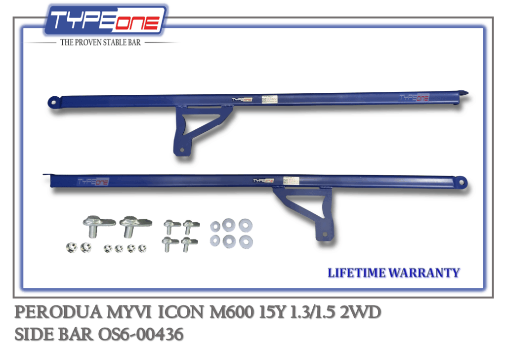 Side Bar Perodua Myvi Icon M600 15Y OS6-00436 - TypeOne